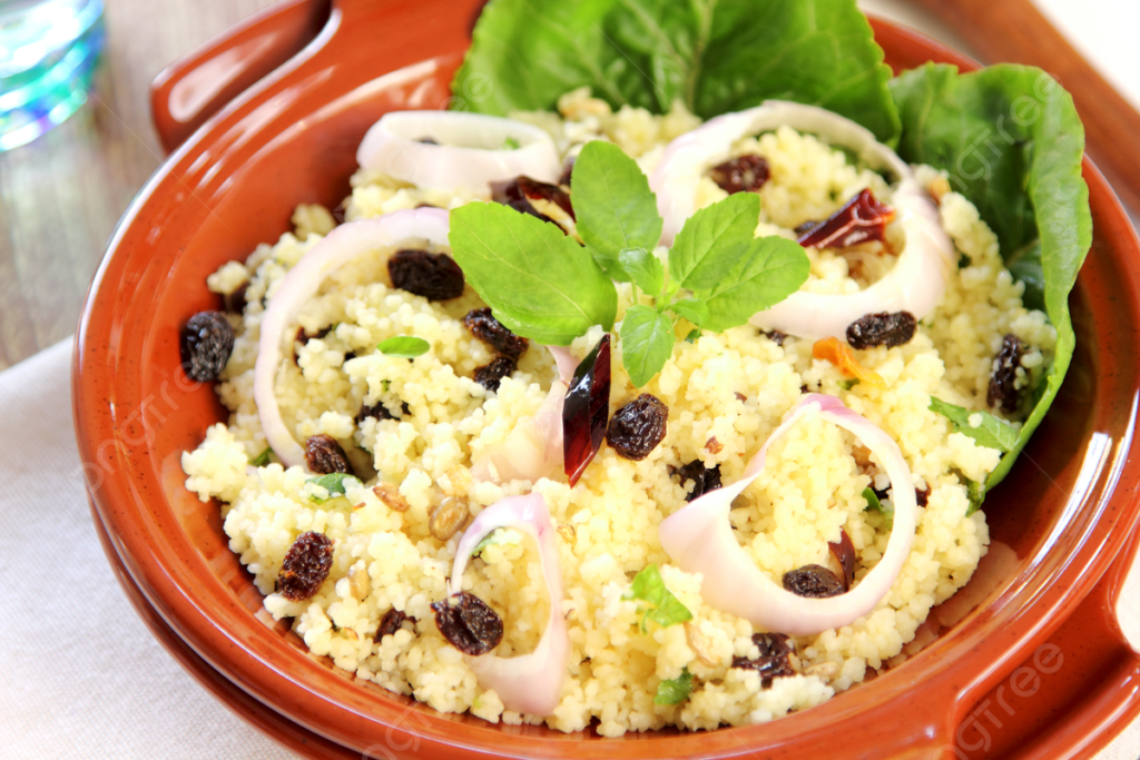 Couscous sucré-salé aux raisins - Seniatna
